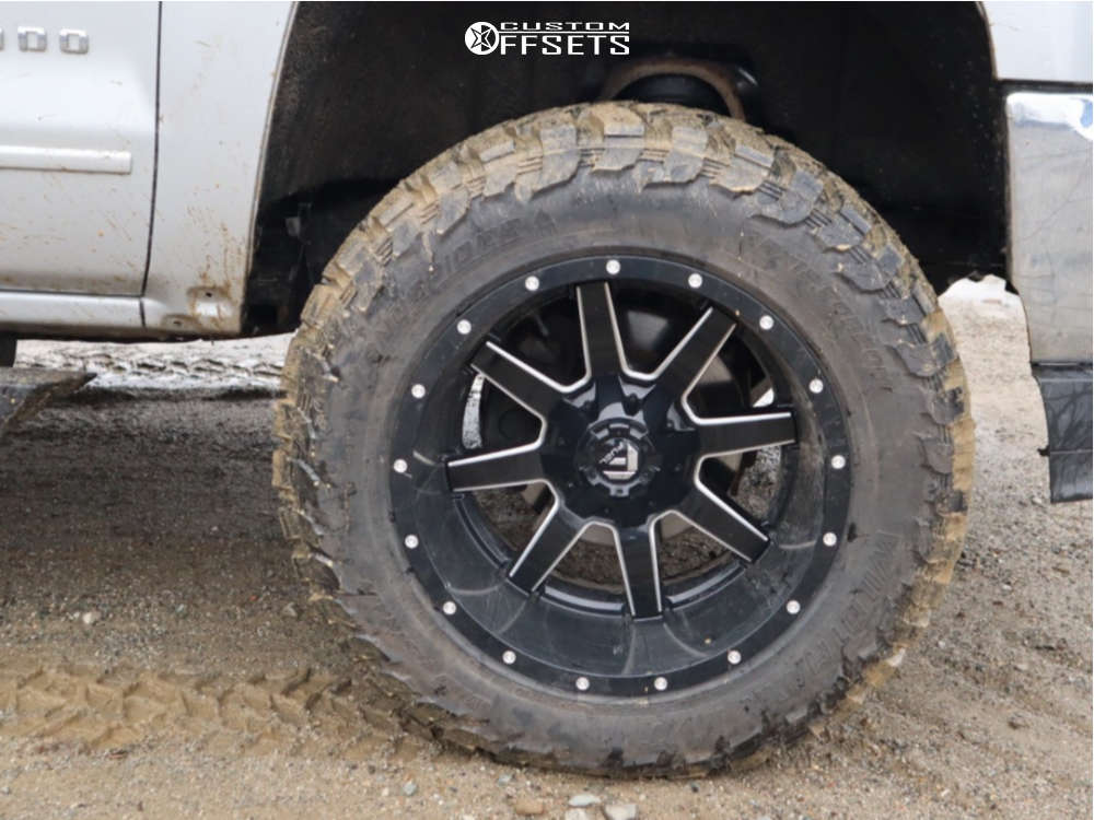 2016 Chevrolet Silverado 1500 with 20x12 -44 Fuel Maverick and 35/12 ...
