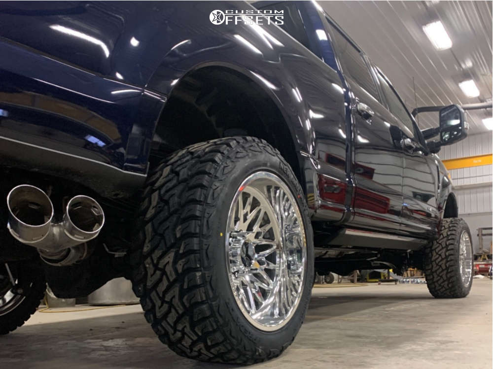 2022 Ford F-350 Super Duty with 22x12 -44 KG1 Forged Trident and 35/12 ...