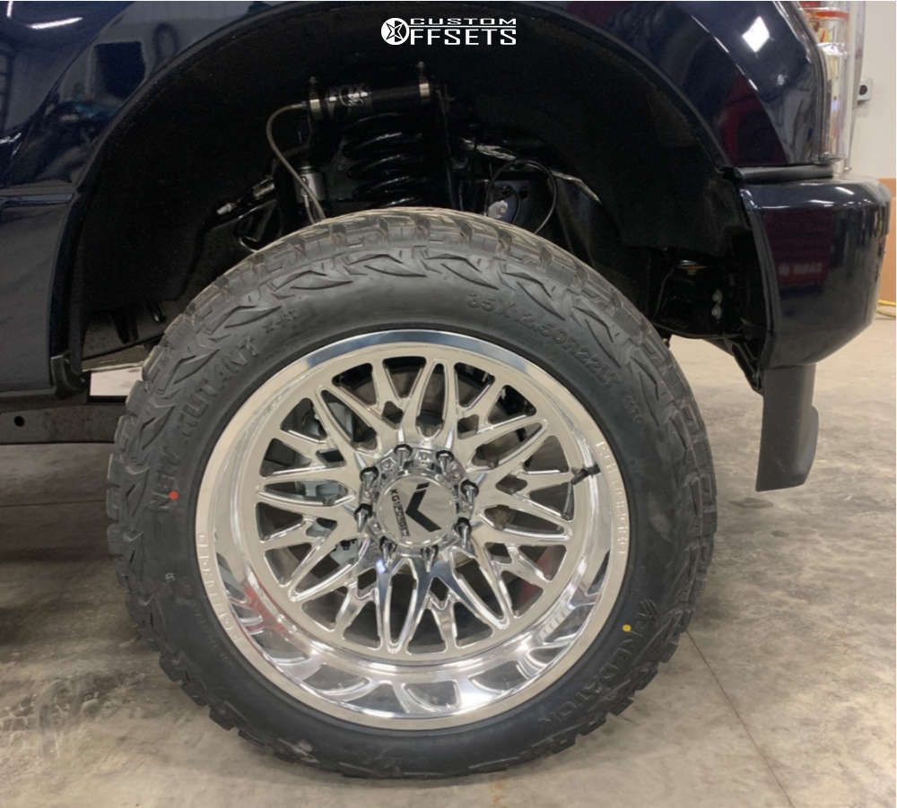 2022 Ford F-350 Super Duty with 22x12 -44 KG1 Forged Trident and 35/12 ...