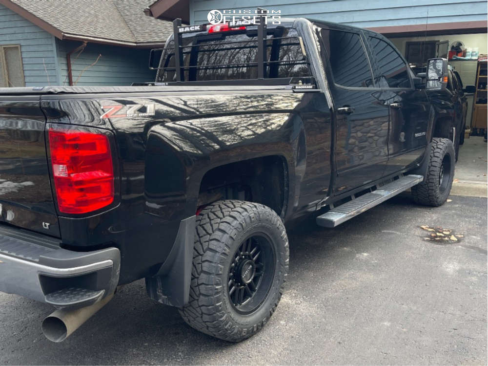 2018 Chevrolet Silverado 3500 HD with 18x9 -12 Raceline Split and 33/12.5R18 Nitto Ridge ...