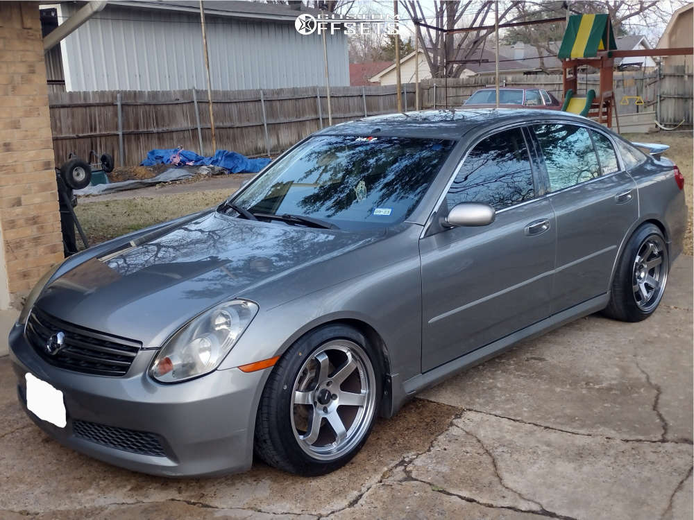 2005 INFINITI G35 with 18x9.5 18 AVID1 Av6 and 235/45R18 Supermax Uhp-1 ...