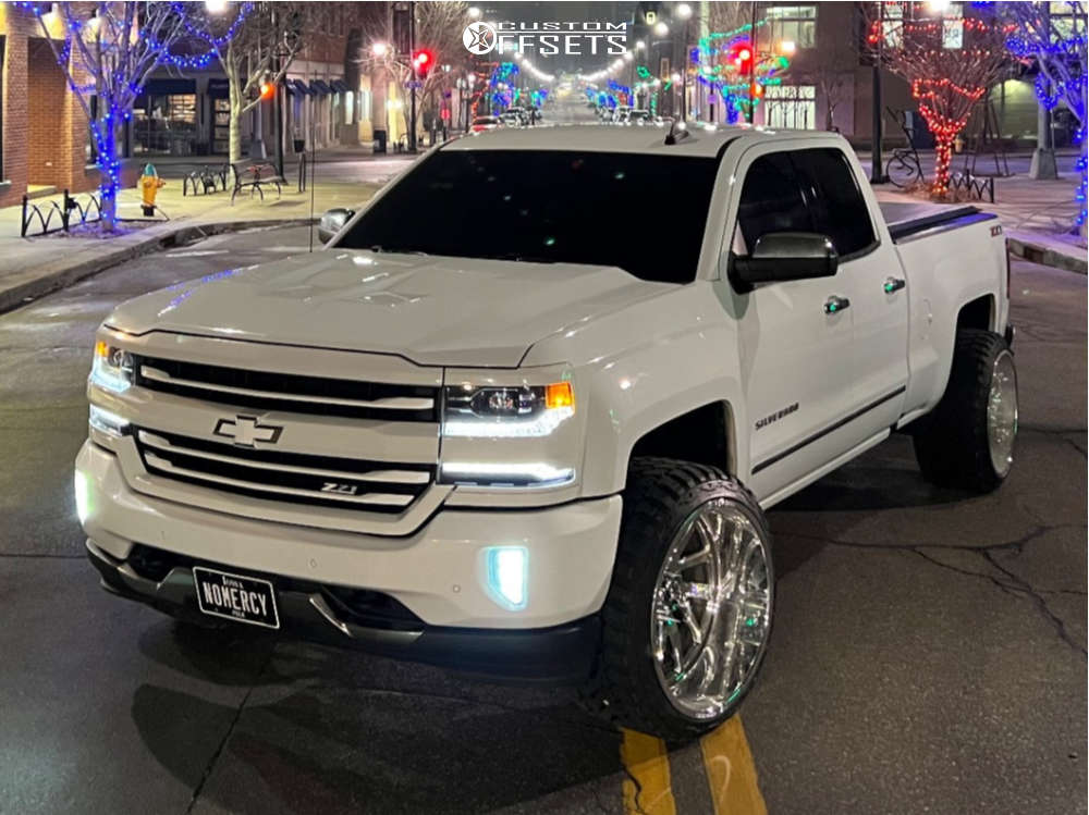 2017 Chevrolet Silverado 1500 with 24x14 -76 KG1 Forged Vile and 33/14 ...