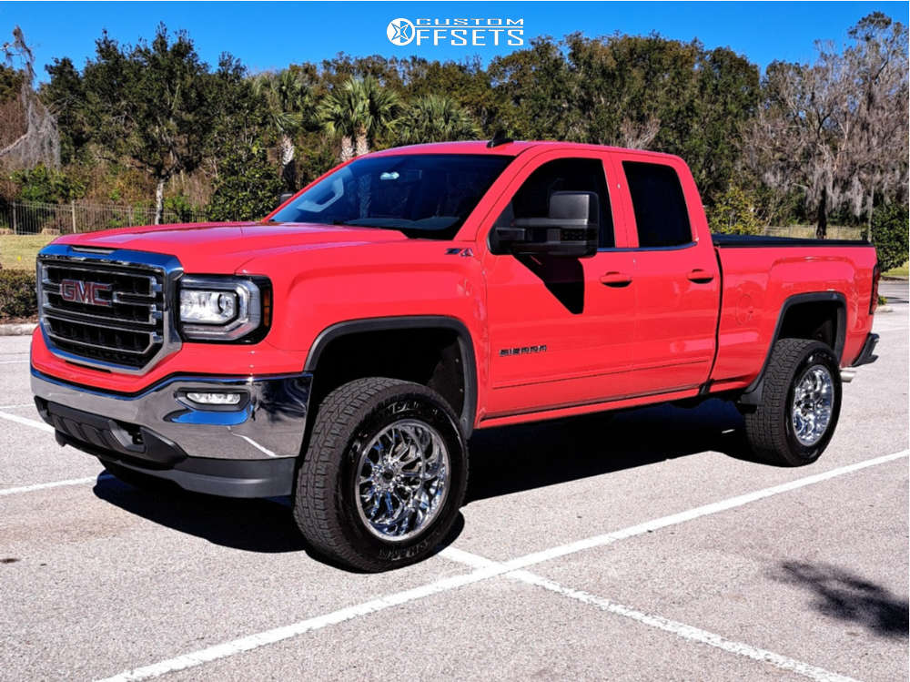 2017 GMC Sierra 1500 with 20x10 -25 Vision Riot and 295/60R20 Yokohama ...