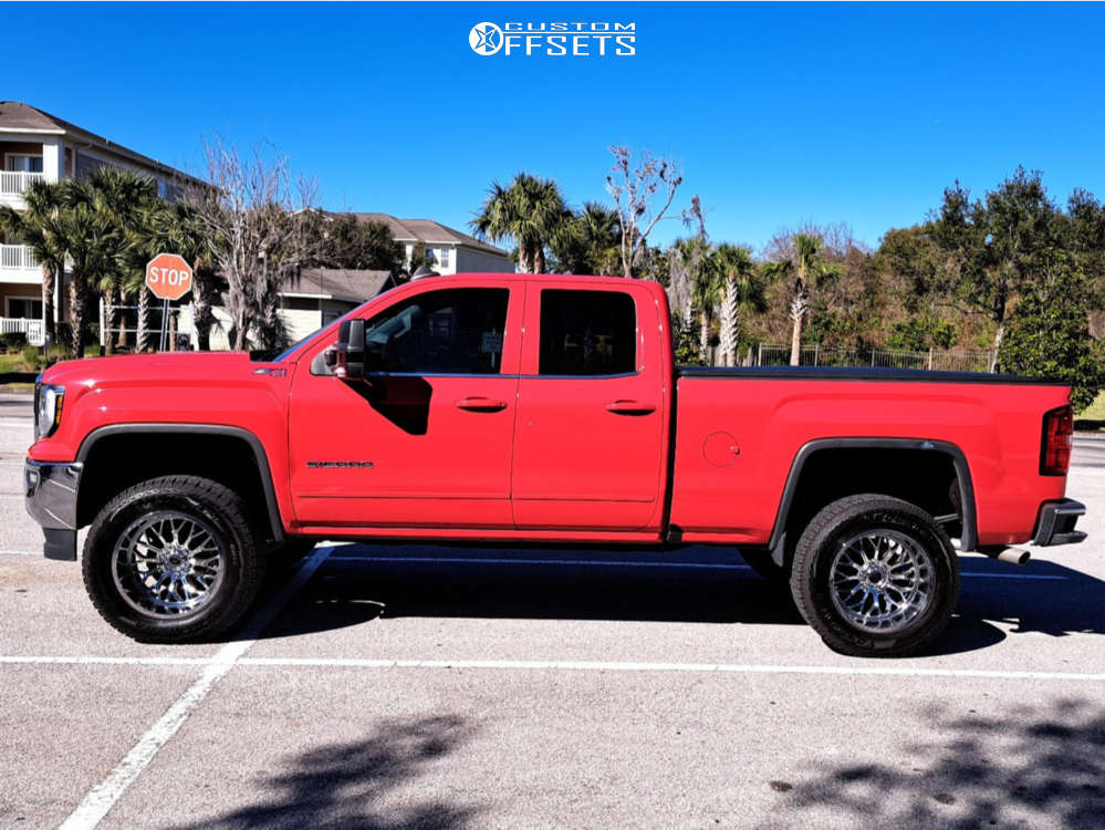 2017 GMC Sierra 1500 with 20x10 -25 Vision Riot and 295/60R20 Yokohama ...