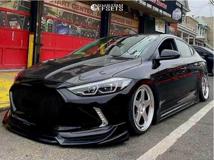 2018 Hyundai Elantra with 18x8.5 35 Kansei Knp and 215/35R18 Sailun ...