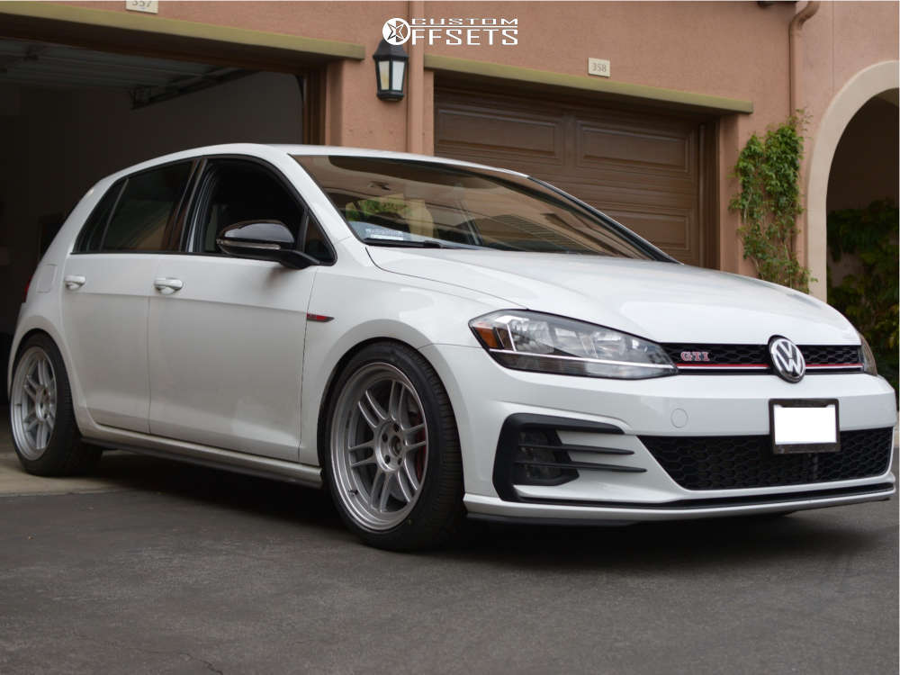 2021 Volkswagen GTI with 18x9 35 Enkei Rpf1 and 235/40R18 Falken Ziex ...
