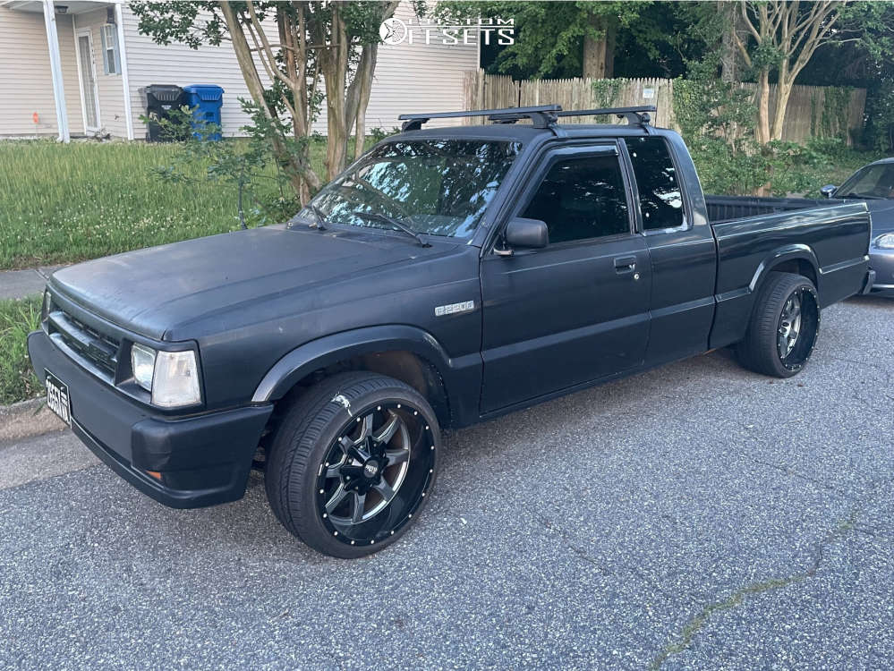 1992 Mazda B2200 with 18x10 -24 Moto Metal Mo970 and 255/35R18 Nankang ...