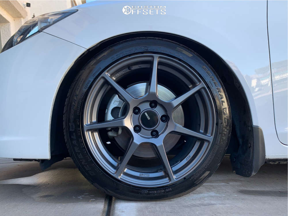 2015 Honda Civic with 17x9 40 Enkei Tfr and 245/40R17 General G-max As ...