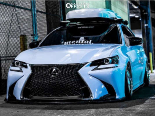 2019 Lexus GS350 with 19x9.5 24 Work Meister S1 3p and 225/35R19 Lexani ...