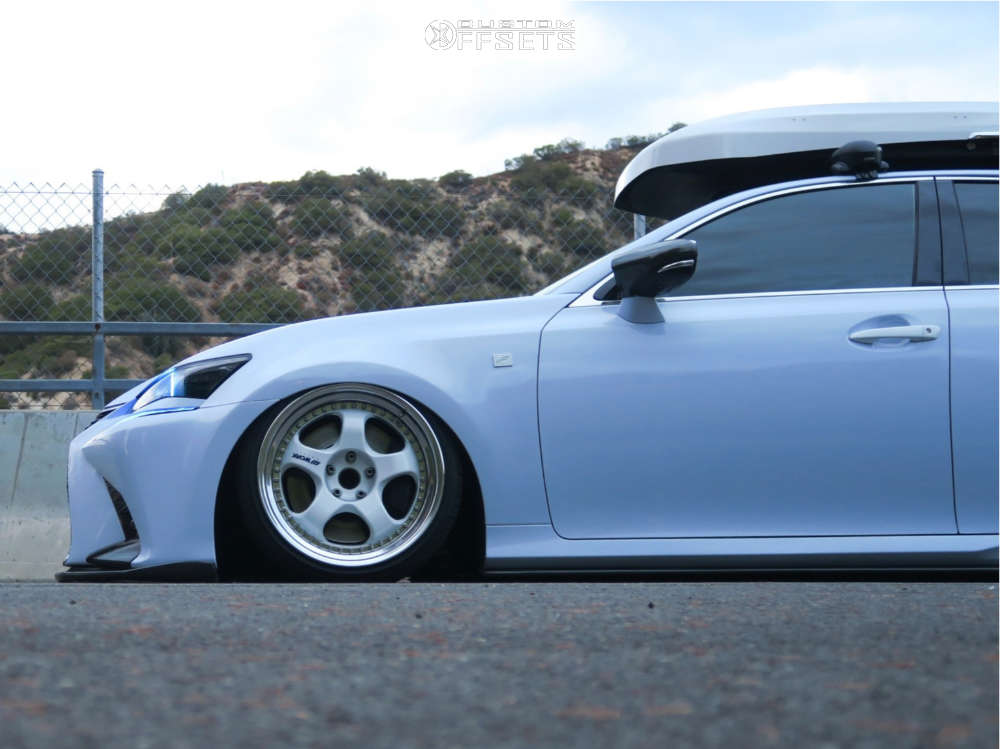 2019 Lexus GS350 with 19x9.5 24 Work Meister S1 3p and 225/35R19 Lexani ...