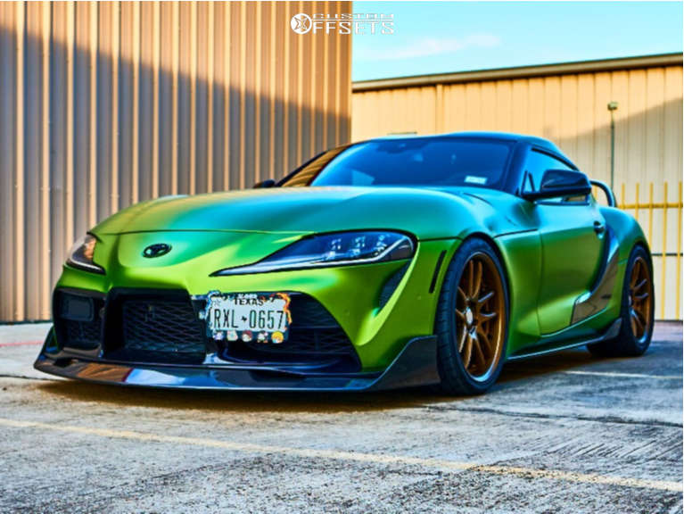 2021 Toyota GR Supra with 19x9.5 22 Work Emotion Cr 3p and 275/35R19 ...