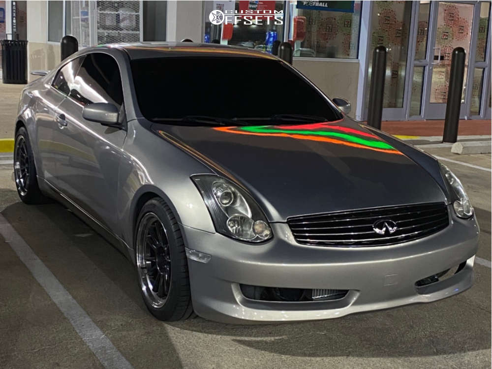 2004 INFINITI G35 with 18x10.5 25 Konig Hypergram and 285/35R18 ...
