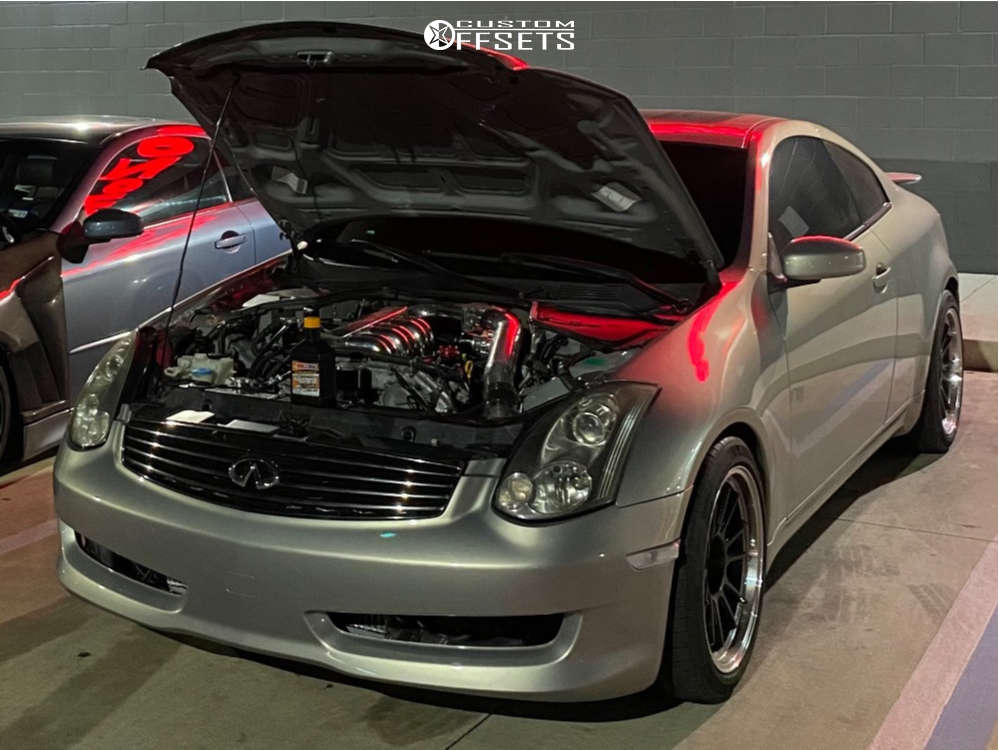 2004 INFINITI G35 with 18x10.5 25 Konig Hypergram and 285/35R18 ...