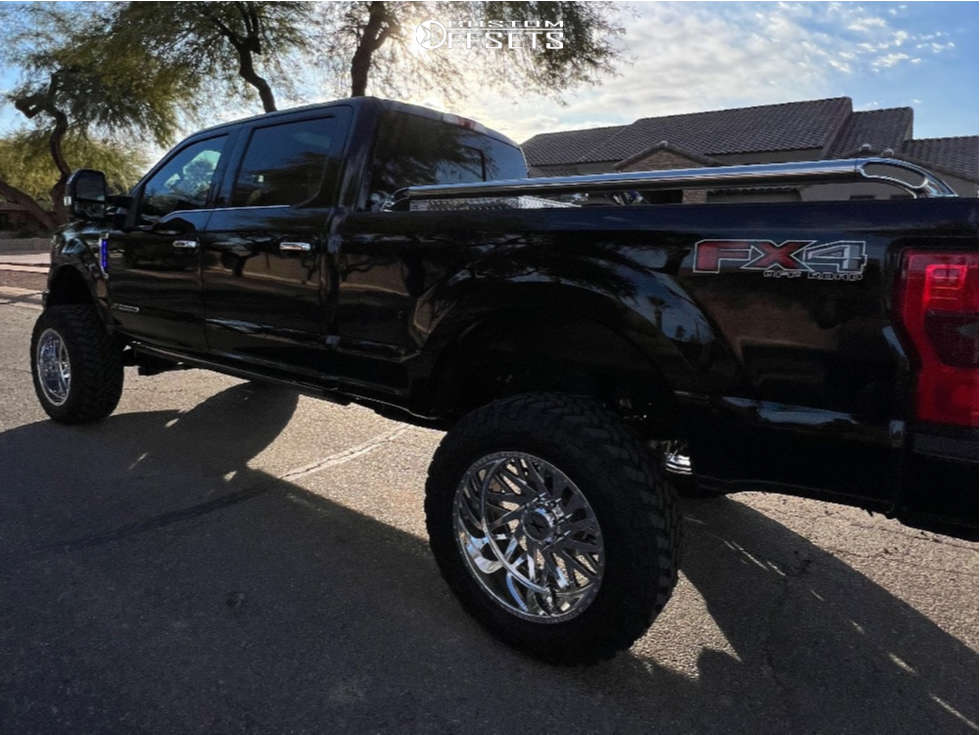 2017 Ford F-350 Super Duty with 22x12 -51 Xtreme Force Xf008 and 37/13.5R22 Nitto Trail Grappler ...