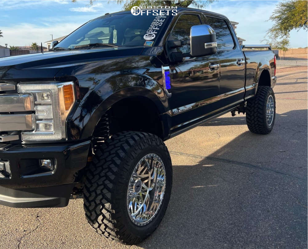 2017 Ford F-350 Super Duty with 22x12 -51 Xtreme Force Xf008 and 37/13.5R22 Nitto Trail Grappler ...