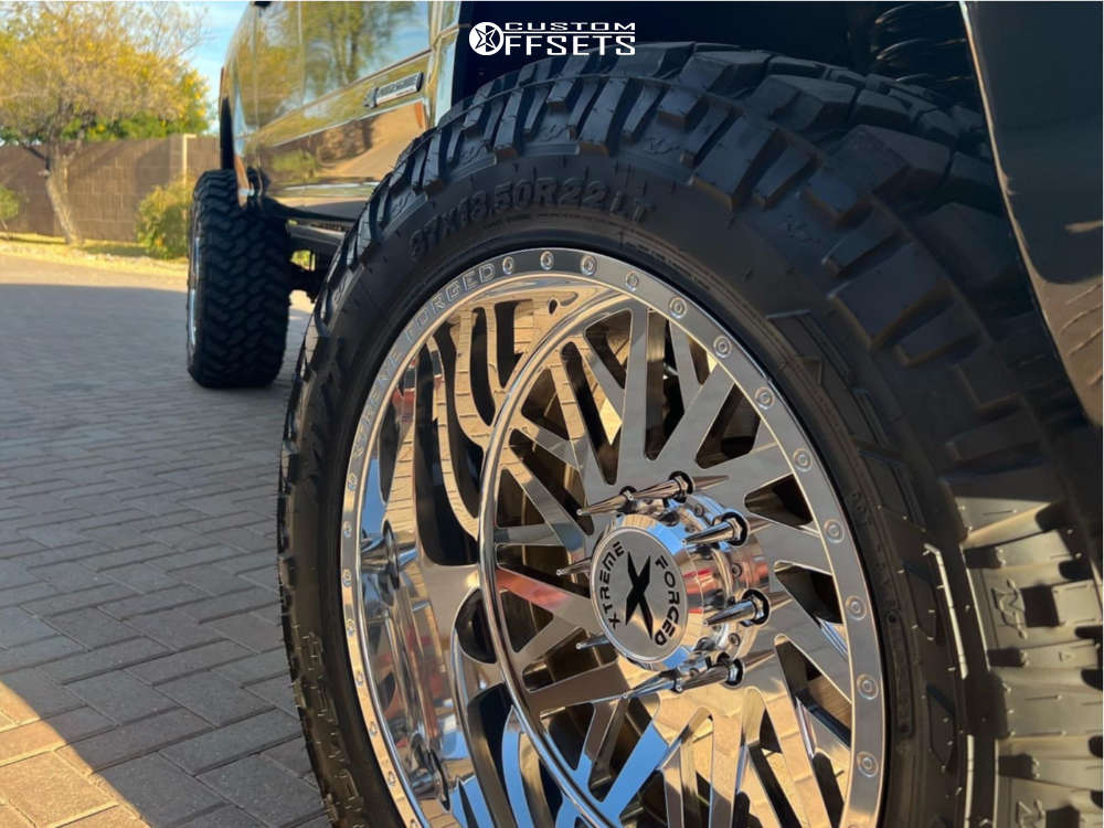 2017 Ford F-350 Super Duty with 22x12 -51 Xtreme Force Xf008 and 37/13.5R22 Nitto Trail Grappler ...