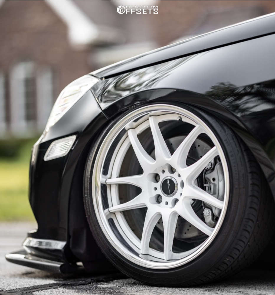 2011 Mercedes-Benz E350 with 18x9.5 22 Work Emotion Cr 2p and 225/40R18 Ironman Imove Gen2 As ...