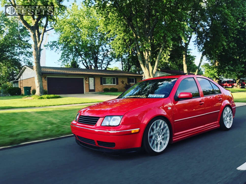 2004 Volkswagen Jetta with 18x8.5 35 Rotiform Blq and 215/40R18 Delinte ...