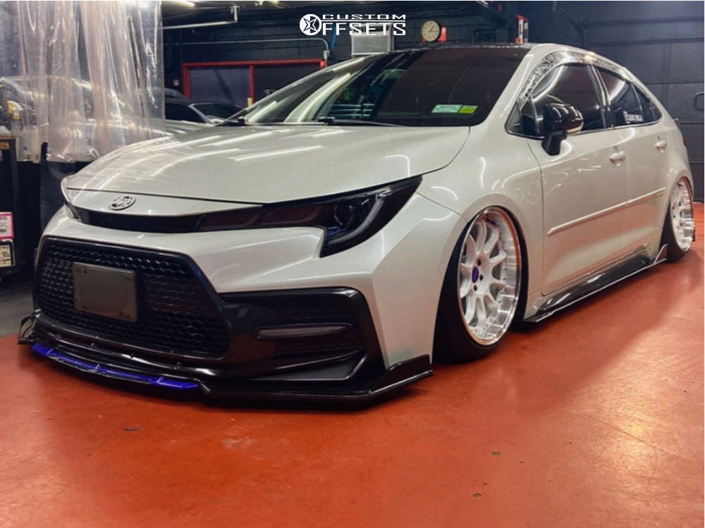 2020 Toyota Corolla with 18x9.5 22 ESR CS12 and 215/40R18 Nitto Neo Gen ...