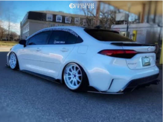 2020 Toyota Corolla with 18x9.5 22 ESR CS12 and 215/40R18 Nitto Neo Gen ...