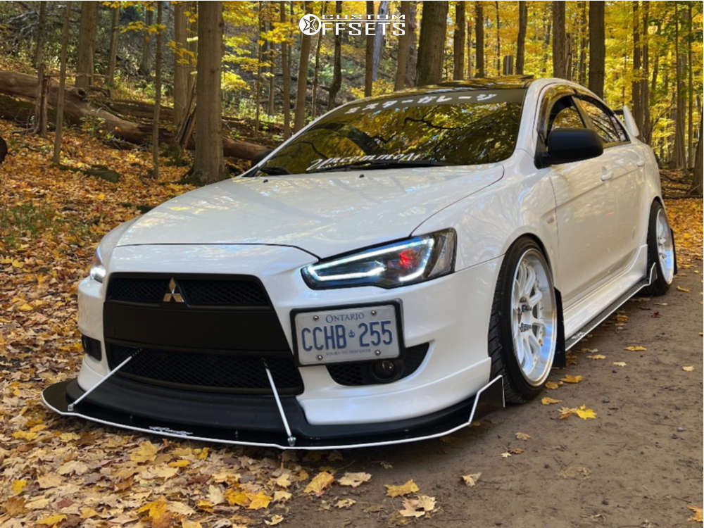 2014 Mitsubishi Lancer with 18x9.5 22 ESR Cs12 and 225/40R18 Nankang NS ...