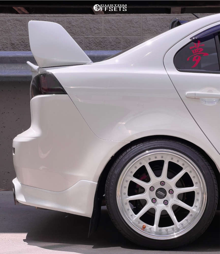 2014 Mitsubishi Lancer with 18x9.5 22 ESR Cs12 and 225/40R18 Nankang NS ...