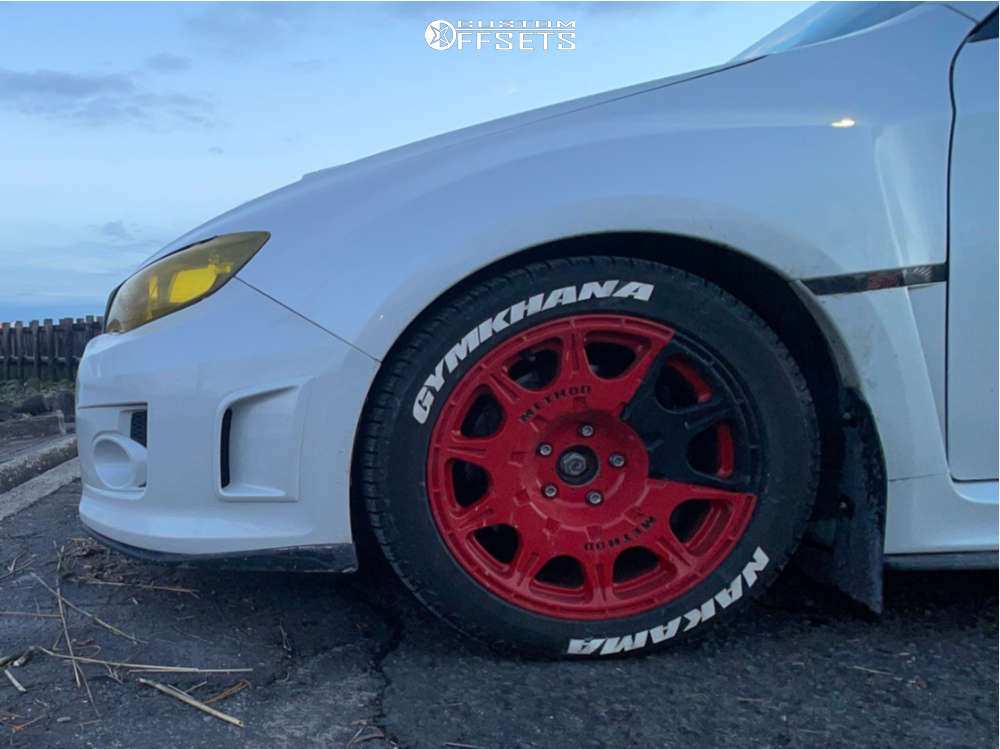 2013 Subaru Impreza with 17x8 38 Method Mr502 and 235/45R17 Michelin X ...