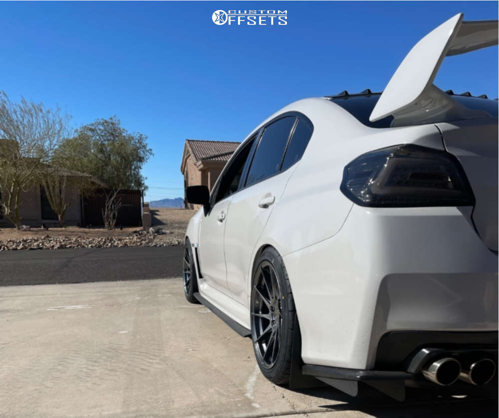 2015 Subaru WRX STI with 18x9.5 35 Aodhan Ah09 and 245/40R18 Kenda Kaiser Kr20a and Coilovers ...