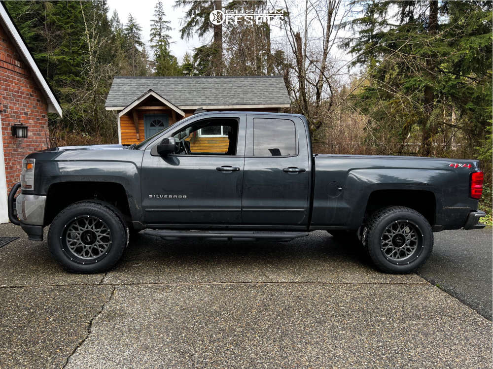 2018 Chevrolet Silverado 1500 with 20x10 -25 Vision Rocker and 275 ...