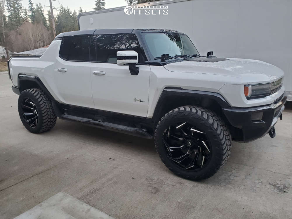 2022 GMC Hummer EV with 24x12 -44 Fuel Reaction and 37/13.5R24 AMP Mud ...
