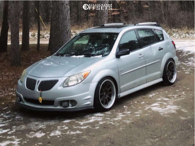 2007 Pontiac Vibe with 18x9.5 22 ESR Cs12 and 225/40R18 Vercelli Strada ...