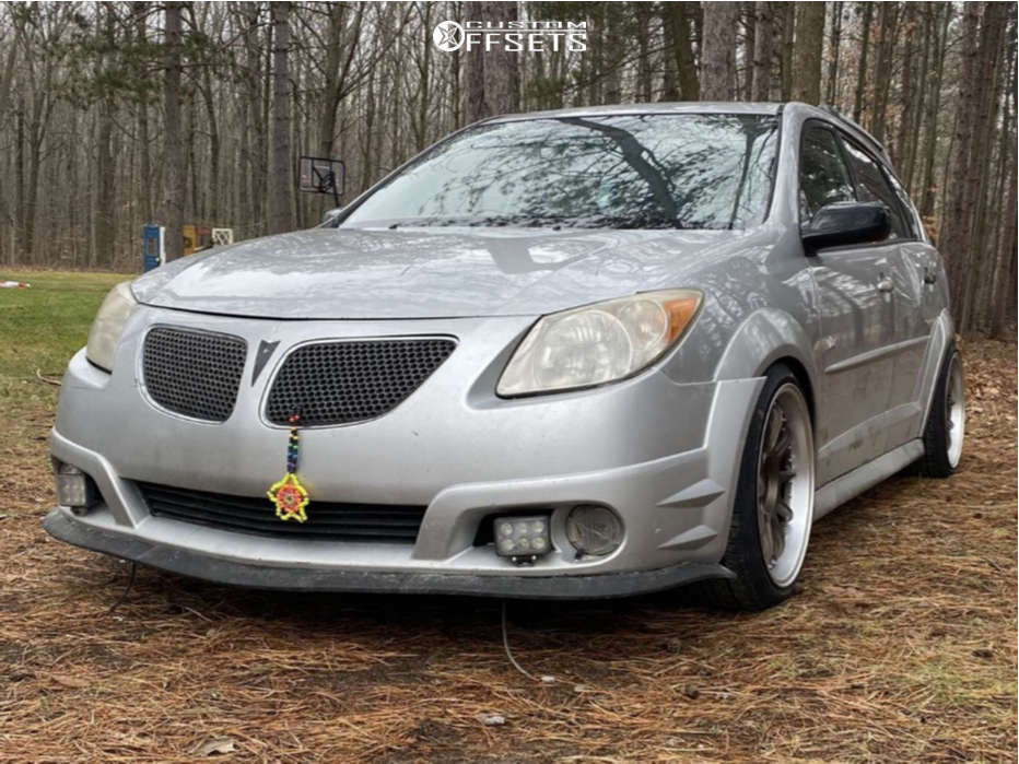 2007 Pontiac Vibe with 18x9.5 22 ESR Cs12 and 225/40R18 Vercelli Strada ...