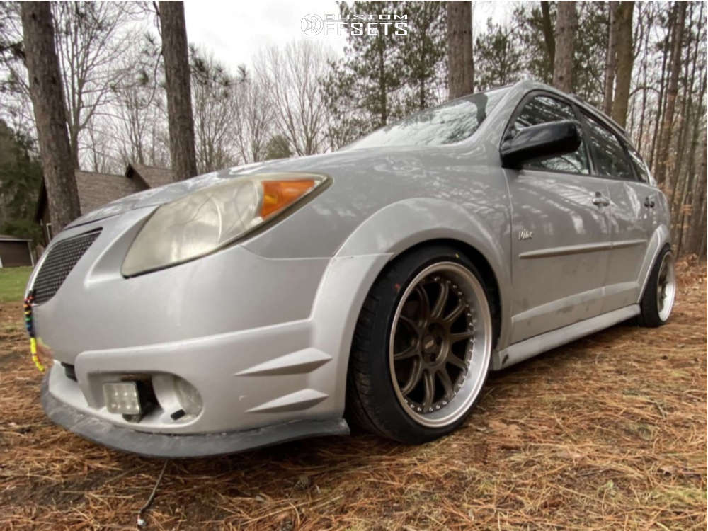 2007 Pontiac Vibe with 18x9.5 22 ESR Cs12 and 225/40R18 Vercelli Strada ...