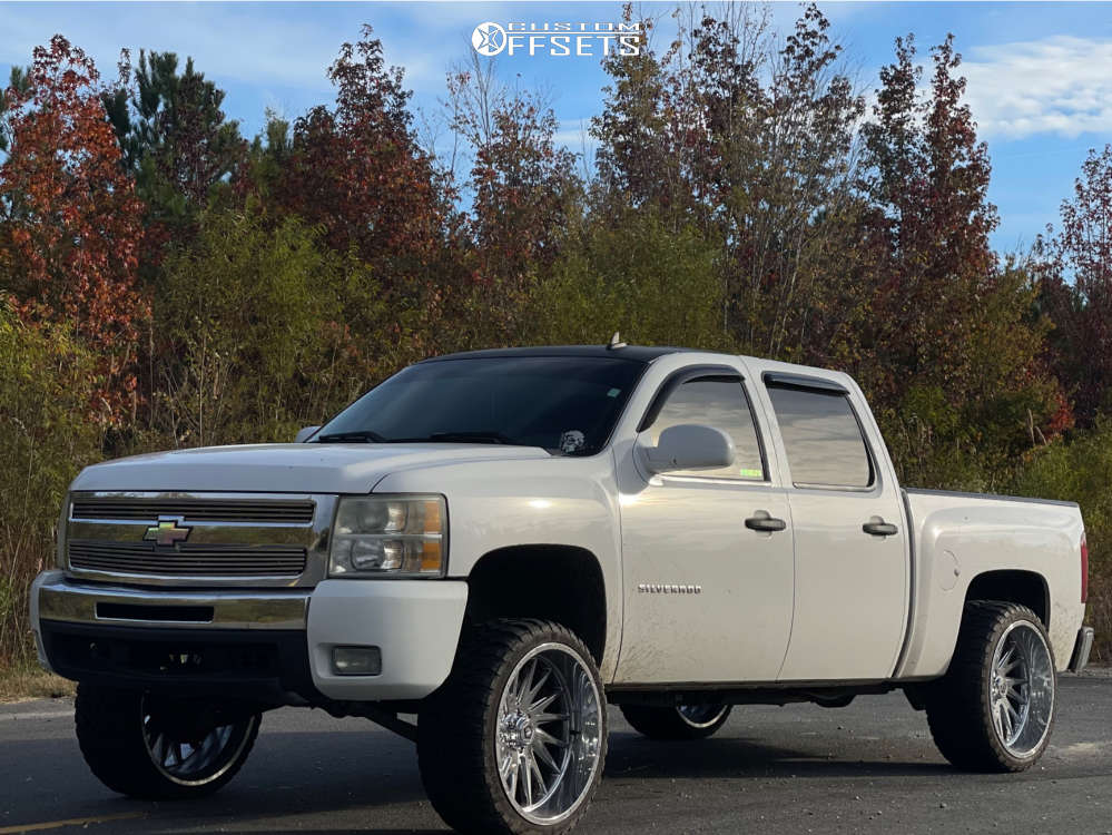 2010 Chevrolet Silverado 1500 with 24x12 -44 TIS 547c and 33/12.5R24 ...