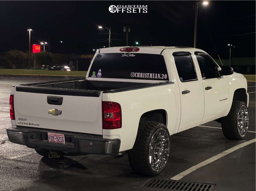 2010 Chevrolet Silverado 1500 with 24x12 -44 TIS 547c and 33/12.5R24 ...