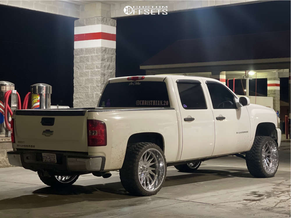 2010 Chevrolet Silverado 1500 with 24x12 -44 TIS 547c and 33/12.5R24 ...