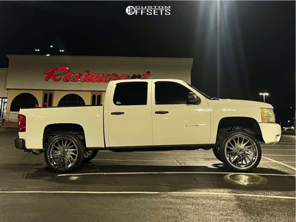 2010 Chevrolet Silverado 1500 with 24x12 -44 TIS 547c and 33/12.5R24 ...