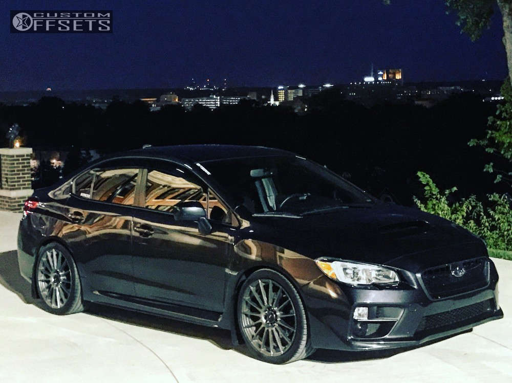 2015 Subaru WRX with 19x8.5 35 Konig Rennform and 245/35R19 Pirelli ...