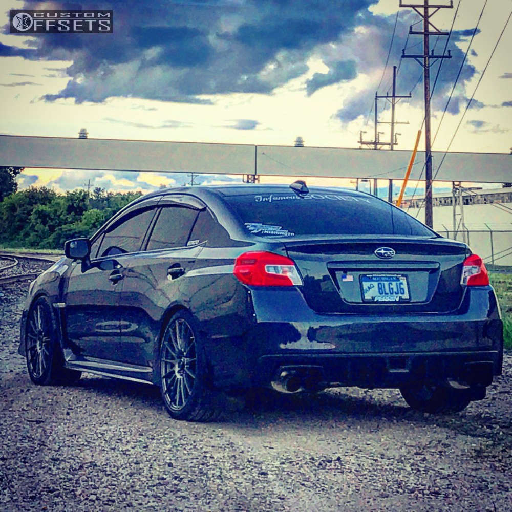 2015 Subaru WRX with 19x8.5 35 Konig Rennform and 245/35R19 Pirelli ...