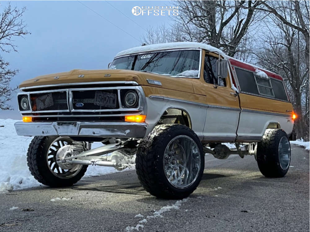 1975 Ford F-100 with 22x14 -76 TIS 544c and 35/12.5R22 Red Dirt Road M ...