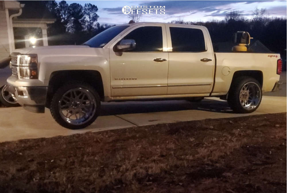 2014 Chevrolet Silverado 1500 with 22x12 -44 KG1 Forged Veteran and 275 ...
