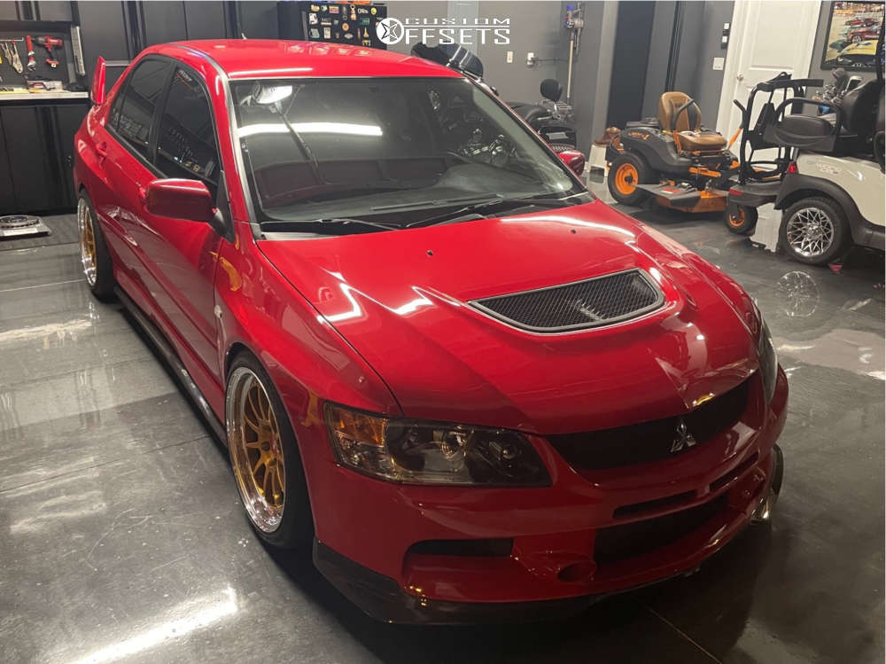 2006 Mitsubishi Lancer with 18x9.5 22 CCW D110 and 245/35R18 ...