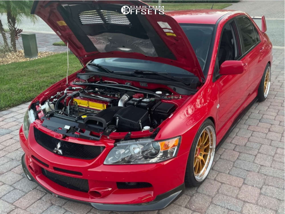 2006 Mitsubishi Lancer with 18x9.5 22 CCW D110 and 245/35R18 ...