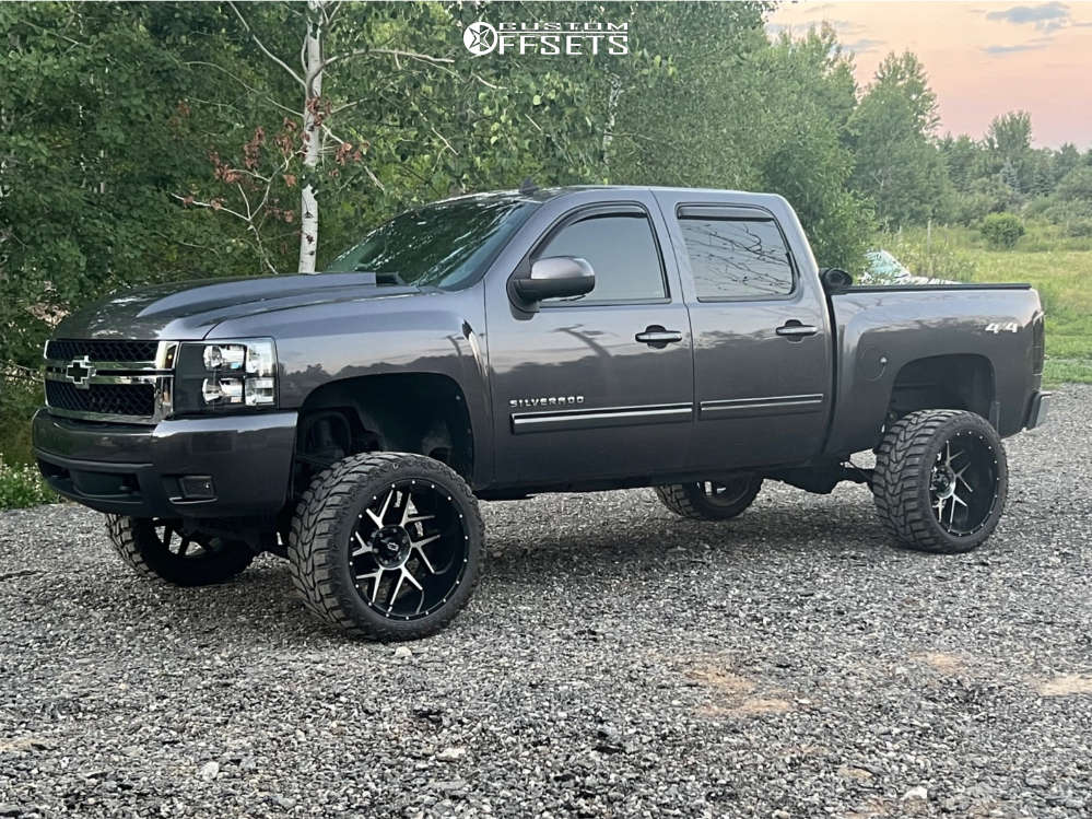2010 Chevrolet Silverado 1500 with 22x12 -57 Vision Sliver and 33/13 ...