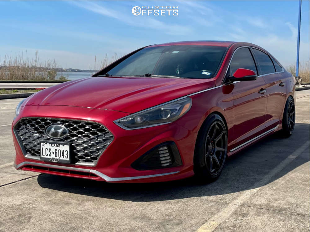 2018 Hyundai Sonata with 18x9.5 35 Anovia Kano and 235/45R18 Pirelli ...