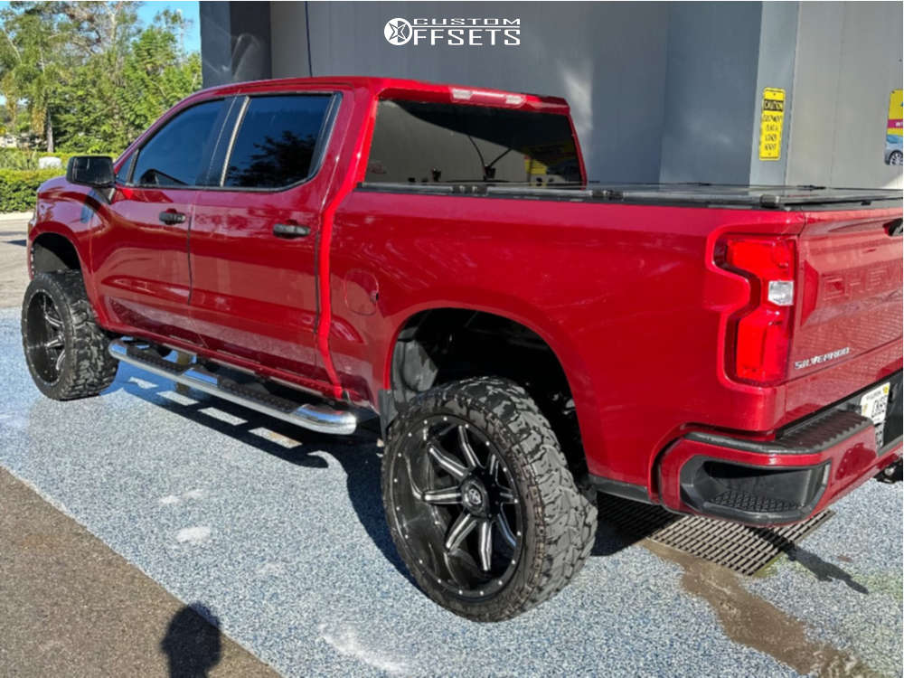 2019 Chevrolet Silverado 1500 with 24x12 -44 XF Offroad Xf-215 and 35/ ...