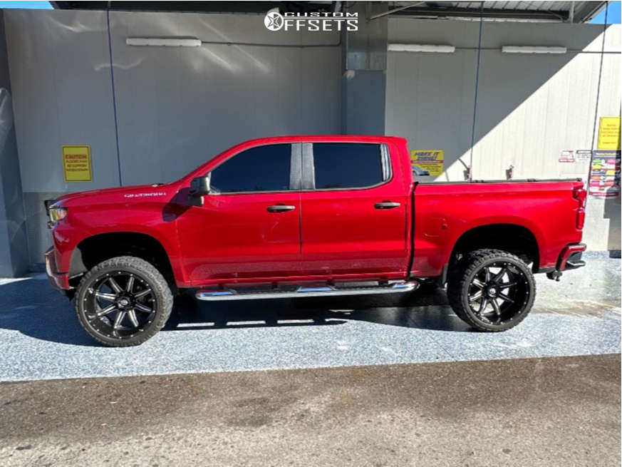 2019 Chevrolet Silverado 1500 with 24x12 -44 XF Offroad Xf-215 and 35/ ...