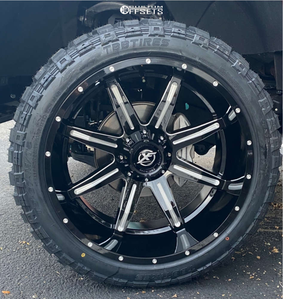 2019 Chevrolet Silverado 1500 with 24x12 -44 XF Offroad Xf-215 and 35/ ...