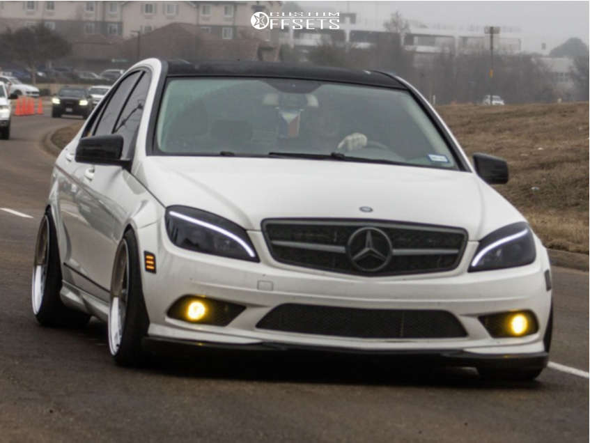 2010 Mercedes-Benz C300 with 18x9 12 Kansei Roku and 215/35R18 Yokohama ...