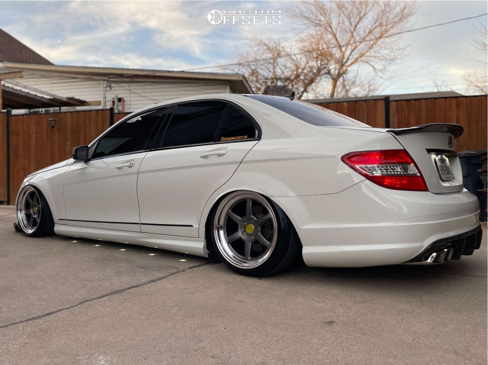 2010 Mercedes-Benz C300 with 18x9 12 Kansei Roku and 215/35R18 Yokohama ...